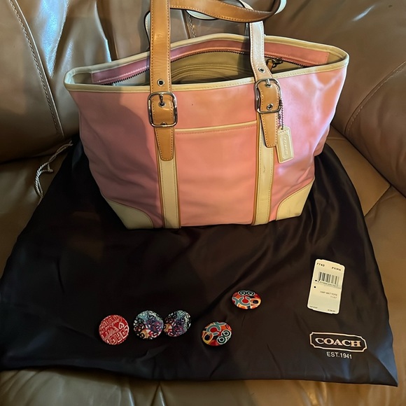 Coach | Bags | Coach Pink Tote Vintage 203 | Poshmark
